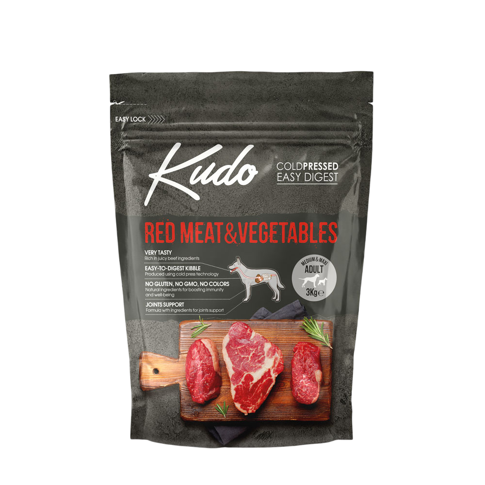 Kudo Medium & Maxi Adult Red Meat & Vegetables 3kg